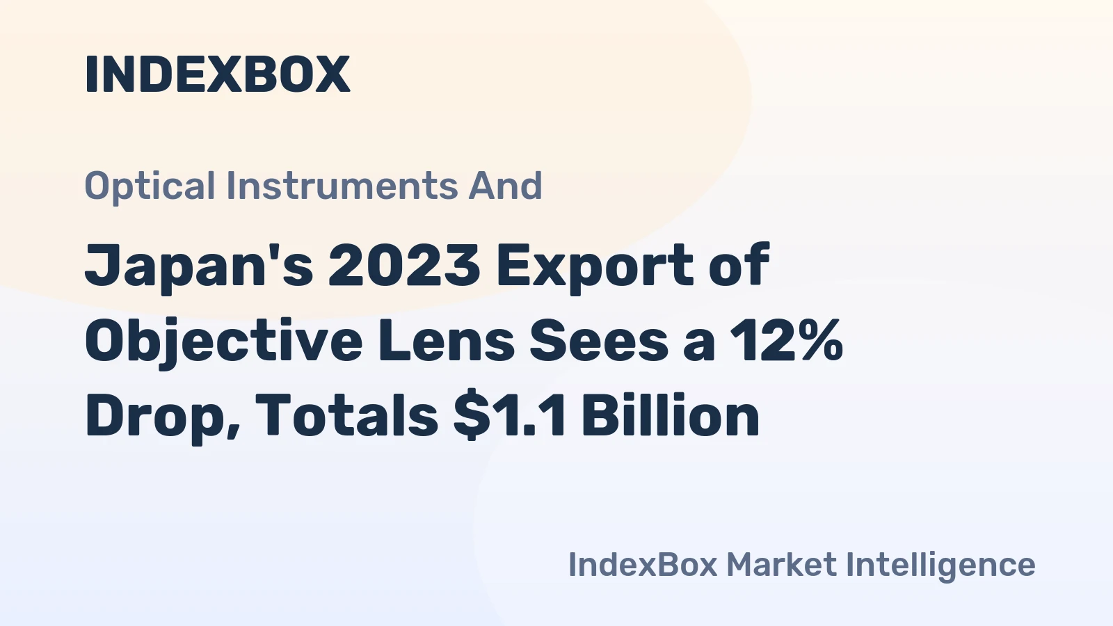 Japan's 2023 Export of Objective Lens Sees a 12% Drop, Totals $1.1 Billion