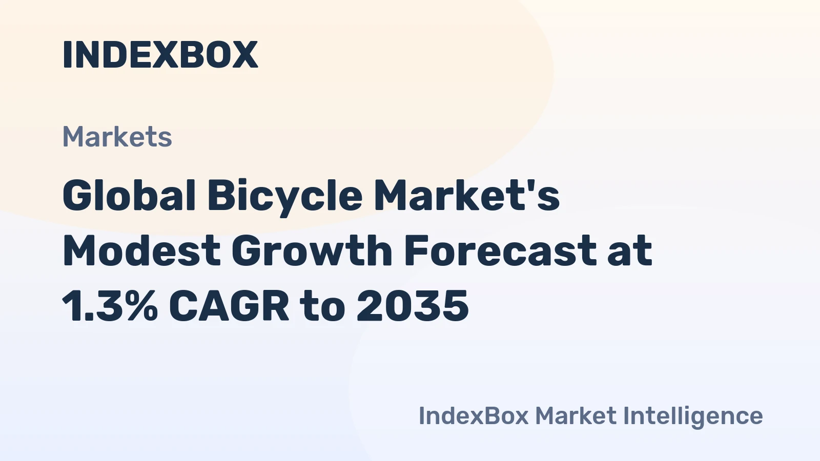 Global Bicycle Market's Modest Growth Forecast at 1.3% CAGR to 2035