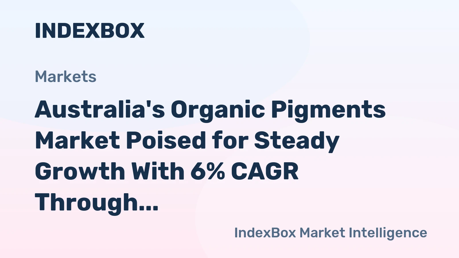 Australia's Organic Pigments Market Poised for Steady Growth With 6% CAGR Through 2035