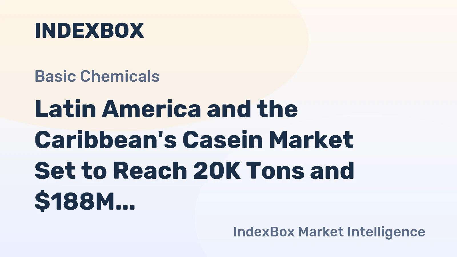 Latin America and the Caribbean's Casein Market Set to Reach 20K Tons and $188M by 2035