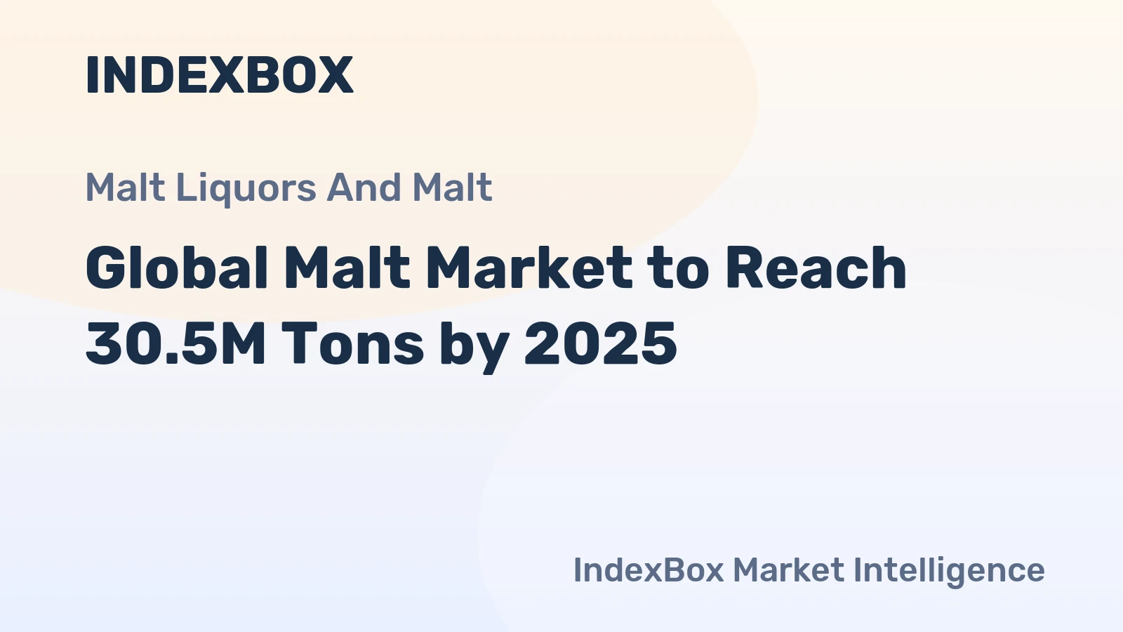 Global Malt Market to Reach 30.5M Tons by 2025