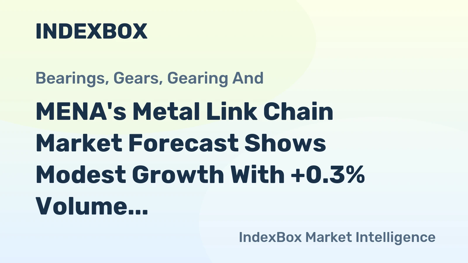 MENA's Metal Link Chain Market Forecast Shows Modest Growth With +0.3% Volume CAGR Through 2035