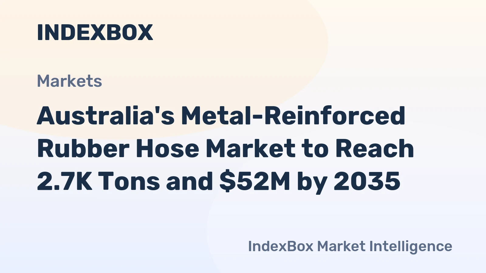 Australia's Metal-Reinforced Rubber Hose Market to Reach 2.7K Tons and $52M by 2035