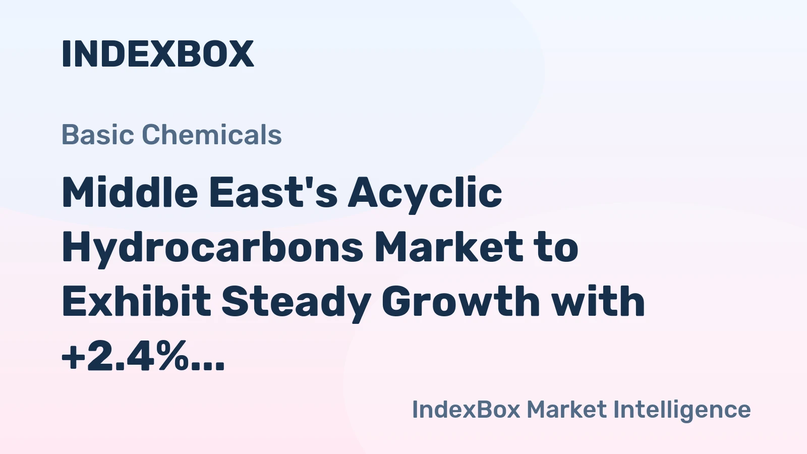 Middle East's Acyclic Hydrocarbons Market to Exhibit Steady Growth with +2.4% CAGR Over Next Decade
