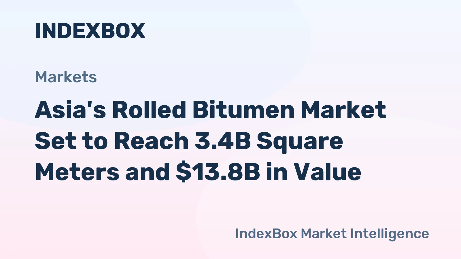Asia's Rolled Bitumen Market Set to Reach 3.4B Square Meters and $13.8B in Value