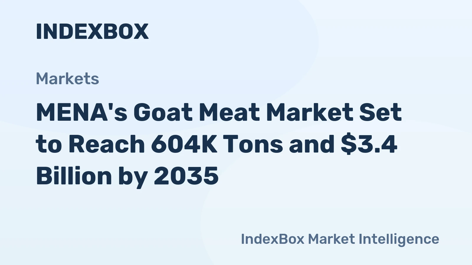 MENA's Goat Meat Market Set to Reach 604K Tons and $3.4 Billion by 2035