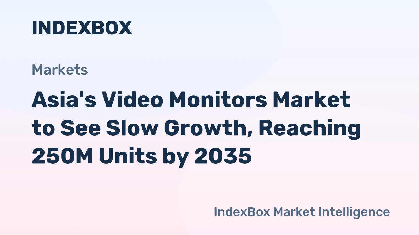 Asia's Video Monitors Market to See Slow Growth, Reaching 250M Units by 2035