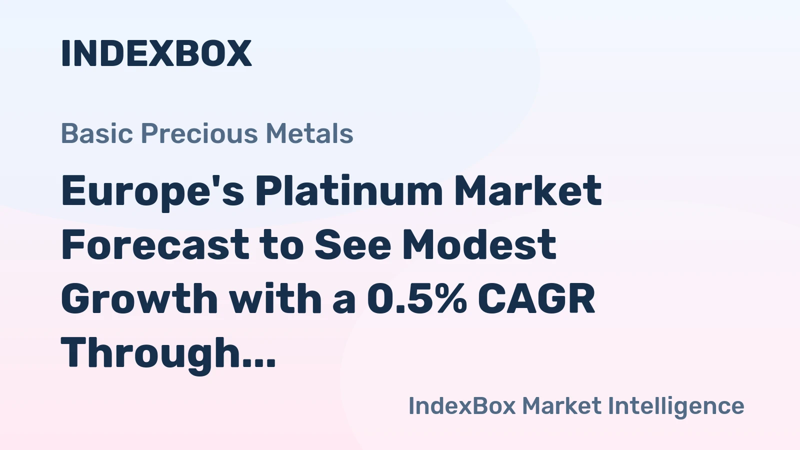 Europe's Platinum Market Forecast to See Modest Growth with a 0.5% CAGR Through 2035