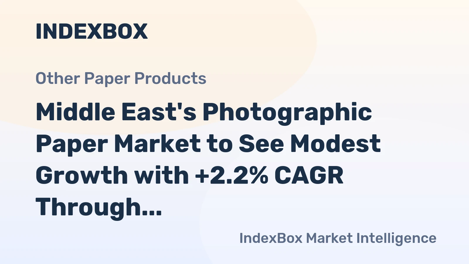 Middle East's Photographic Paper Market to See Modest Growth with +2.2% CAGR Through 2035