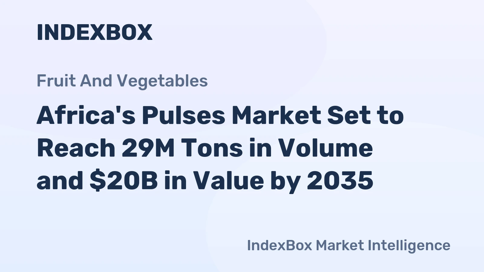 Africa's Pulses Market Set to Reach 29M Tons in Volume and $20B in Value by 2035