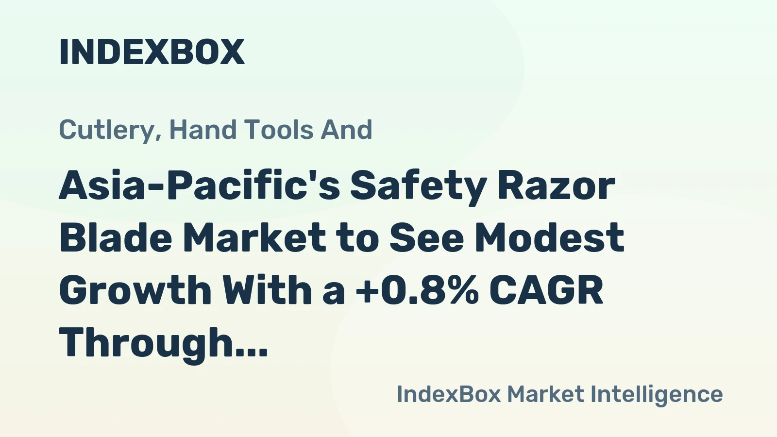 Asia-Pacific's Safety Razor Blade Market to See Modest Growth With a +0.8% CAGR Through 2035