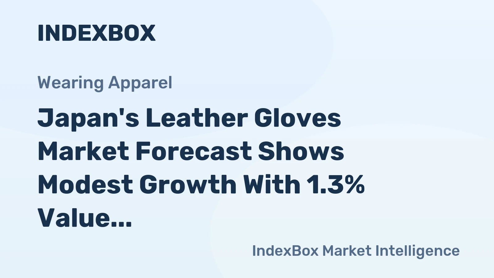 Japan's Leather Gloves Market Forecast Shows Modest Growth With 1.3% Value CAGR