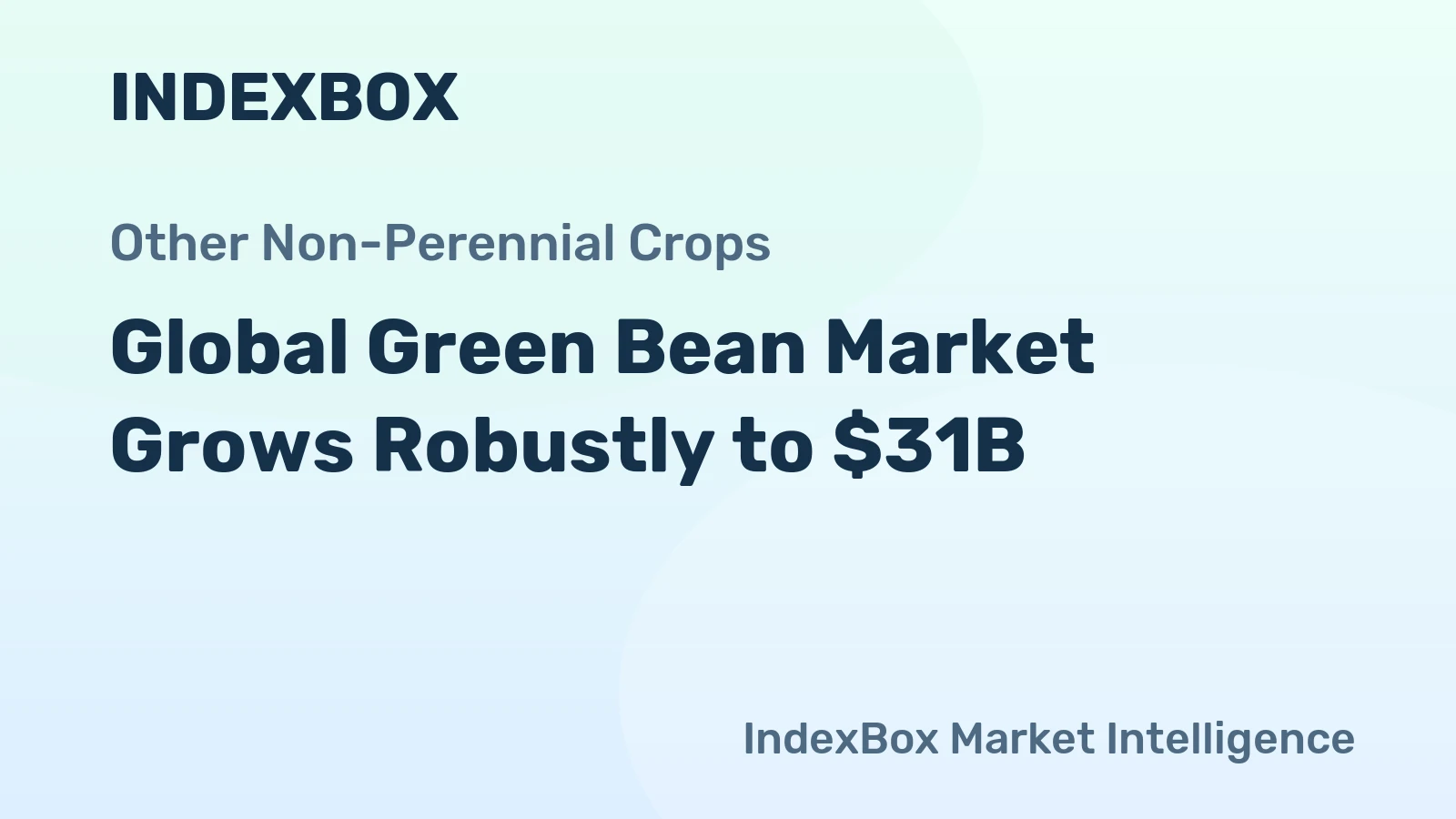 Global Green Bean Market Grows Robustly to $31B