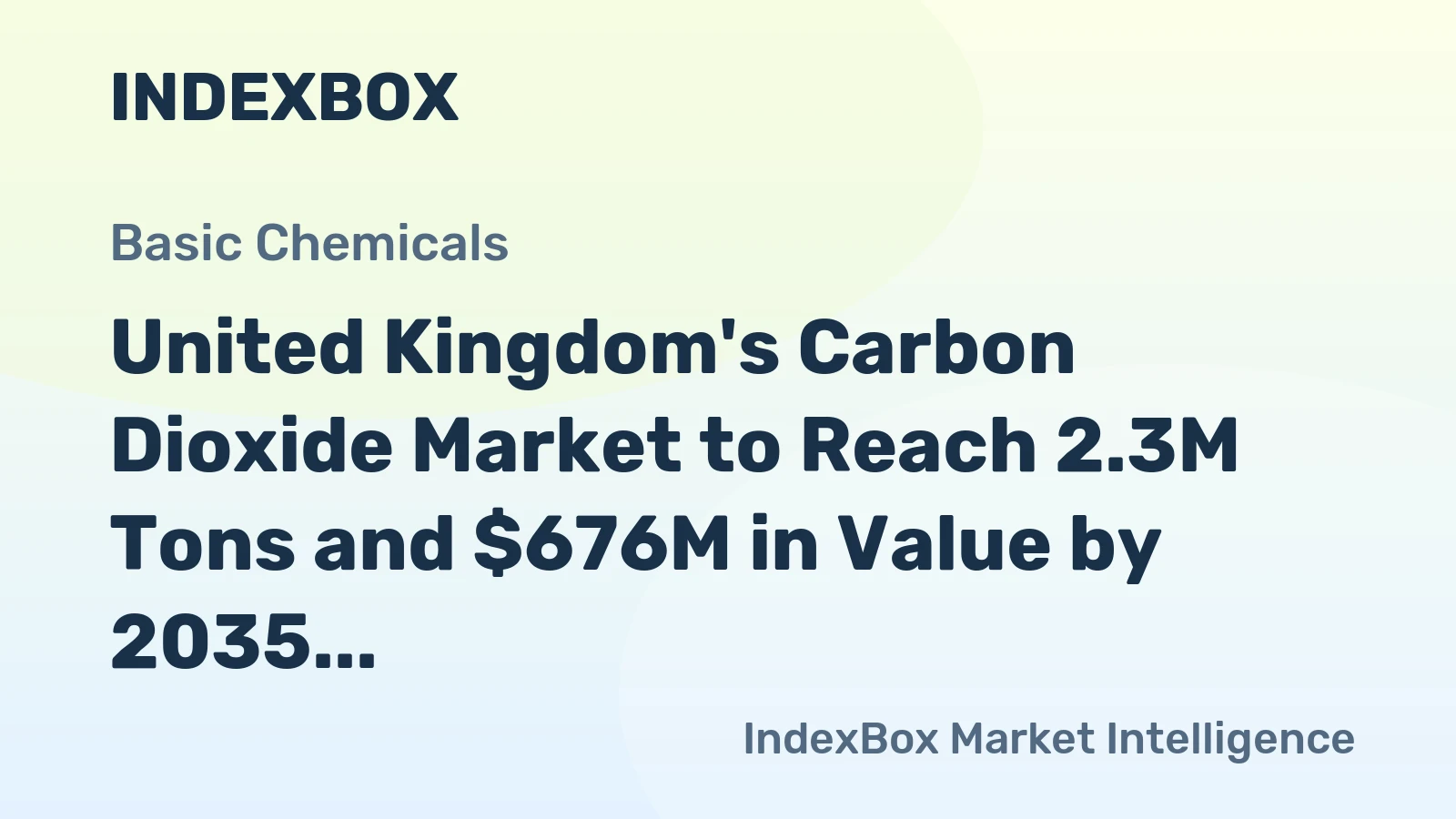 United Kingdom's Carbon Dioxide Market to Reach 2.3M Tons and $676M in Value by 2035