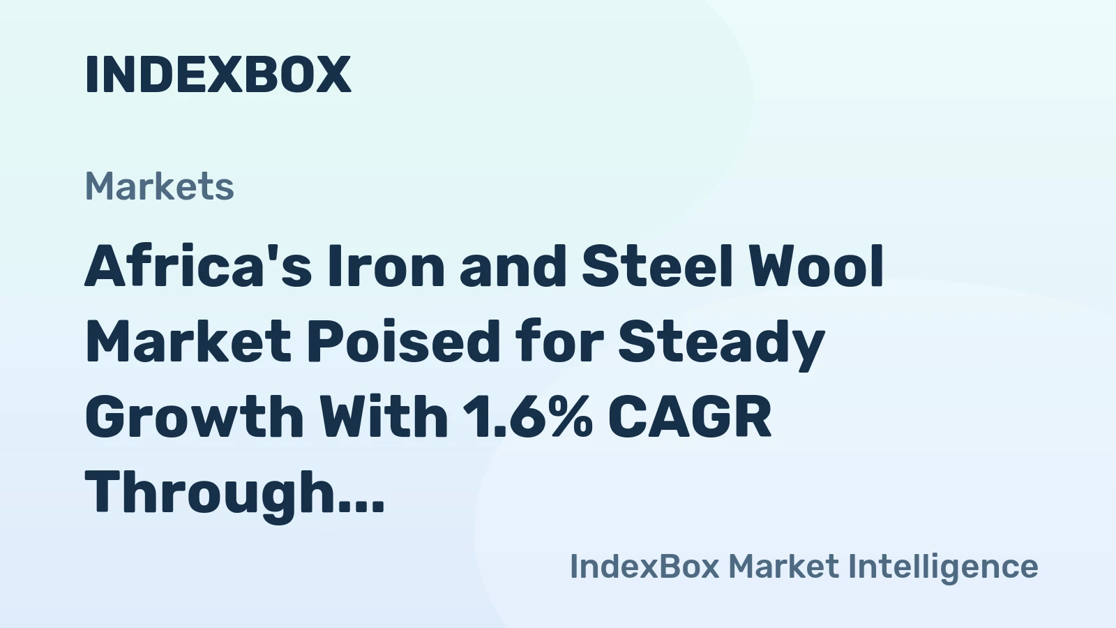 Africa's Iron and Steel Wool Market Poised for Steady Growth With 1.6% CAGR Through 2035