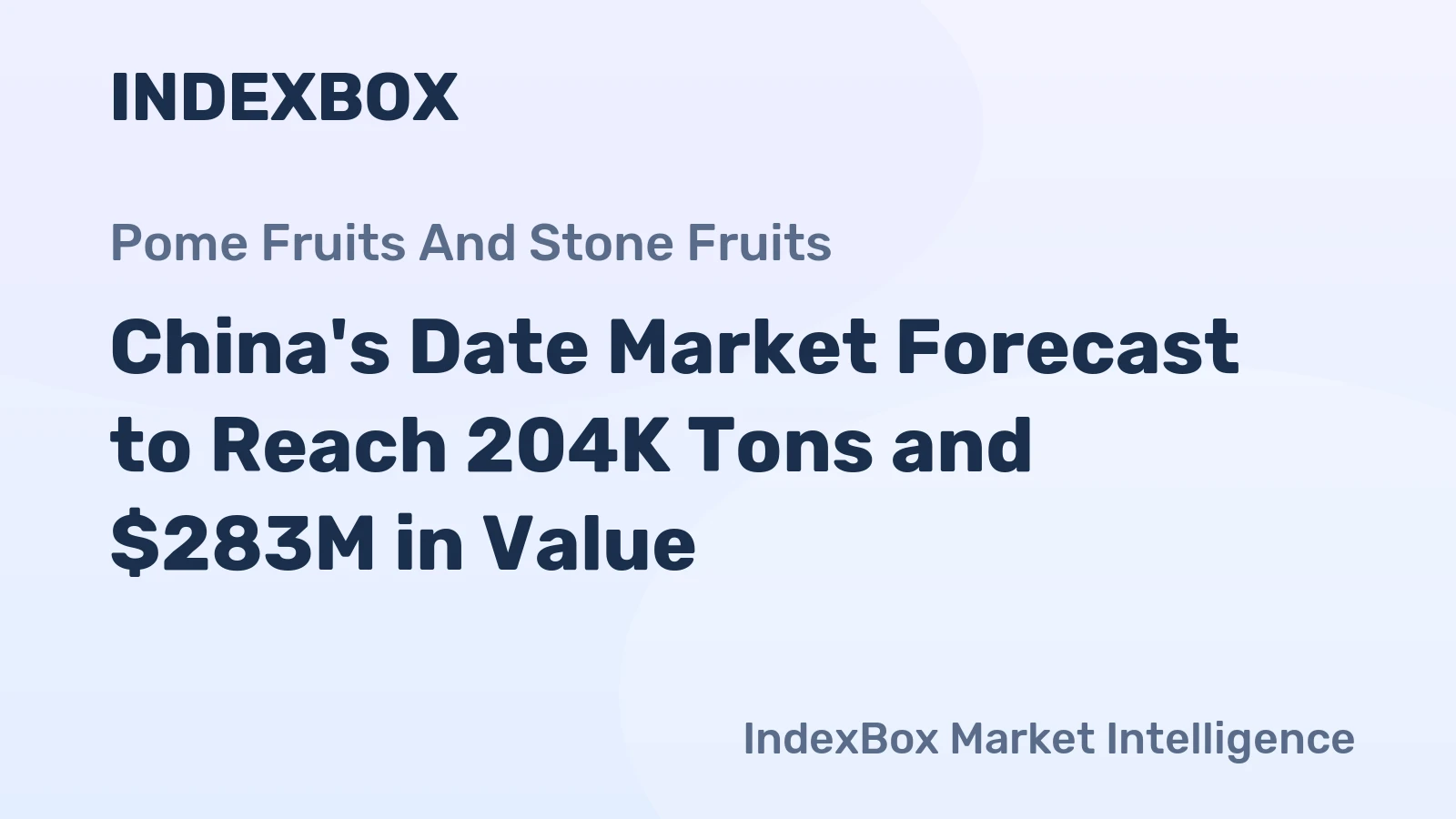 China's Date Market Forecast to Reach 204K Tons and $283M in Value