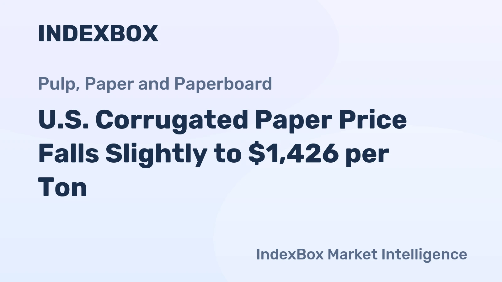 U.S. Corrugated Paper Price Falls Slightly to $1,426 per Ton