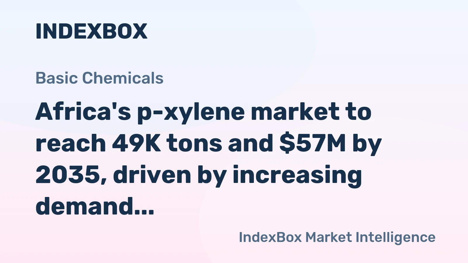 Africa's p-xylene market to reach 49K tons and $57M by 2035, driven by increasing demand