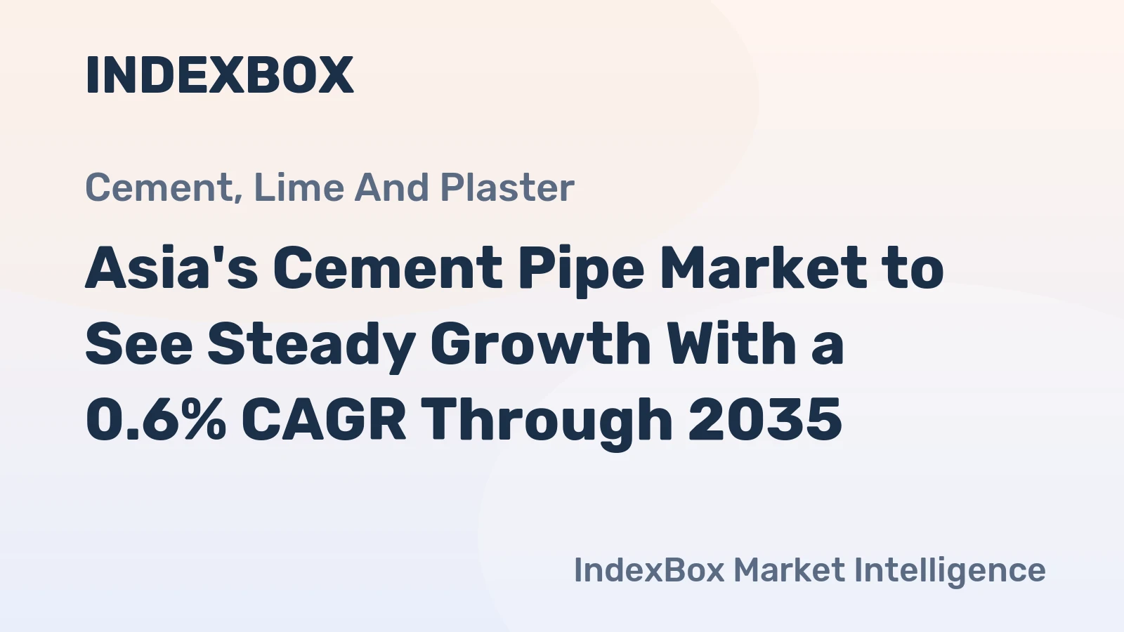 Asia's Cement Pipe Market to See Steady Growth With a 0.6% CAGR Through 2035