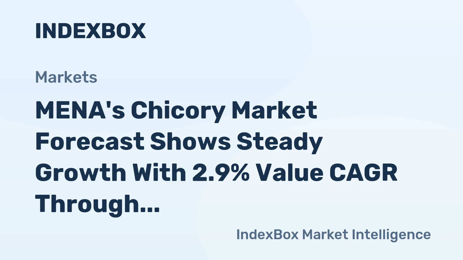 MENA's Chicory Market Forecast Shows Steady Growth With 2.9% Value CAGR Through 2035