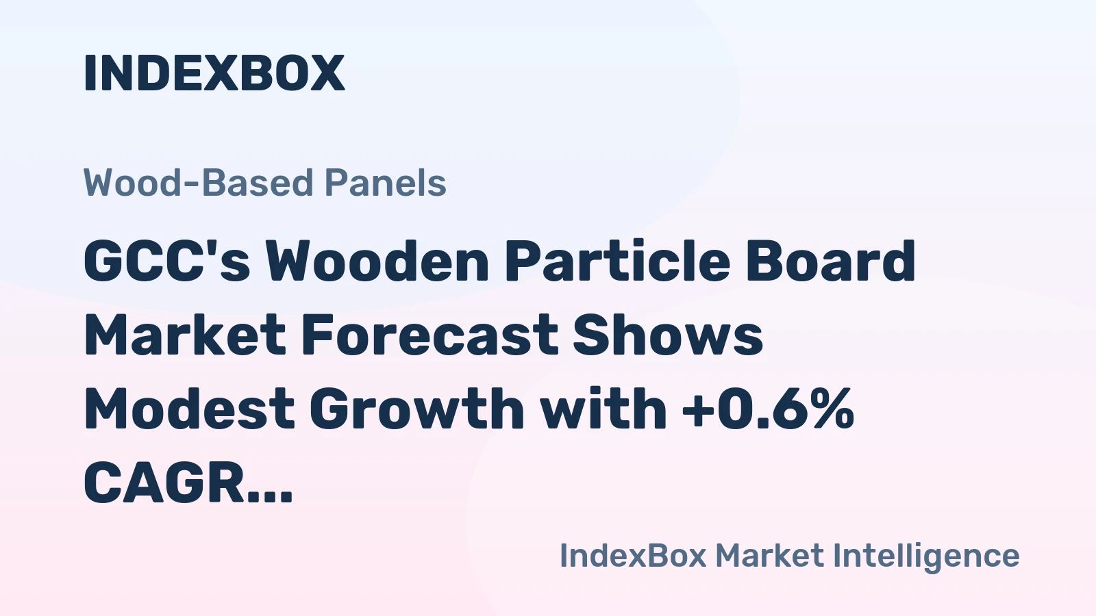 GCC's Wooden Particle Board Market Forecast Shows Modest Growth with +0.6% CAGR Through 2035
