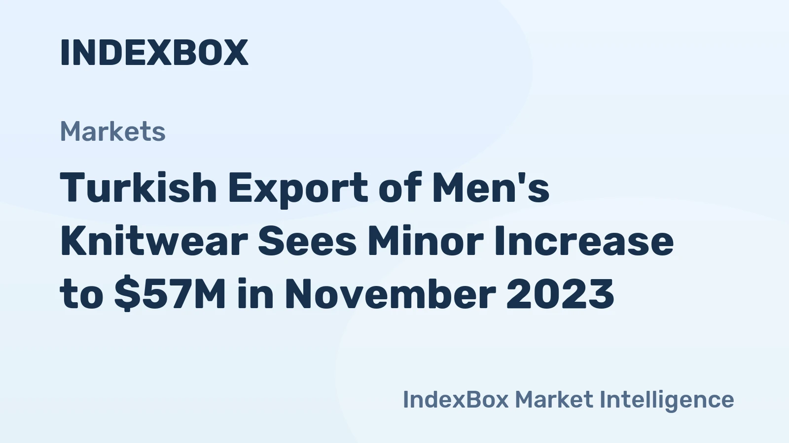 Turkish Export of Men's Knitwear Sees Minor Increase to $57M in November 2023.
