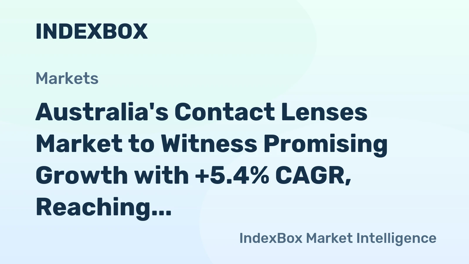 Australia's Contact Lenses Market to Witness Promising Growth with +5.4% CAGR, Reaching 198M Units by 2035