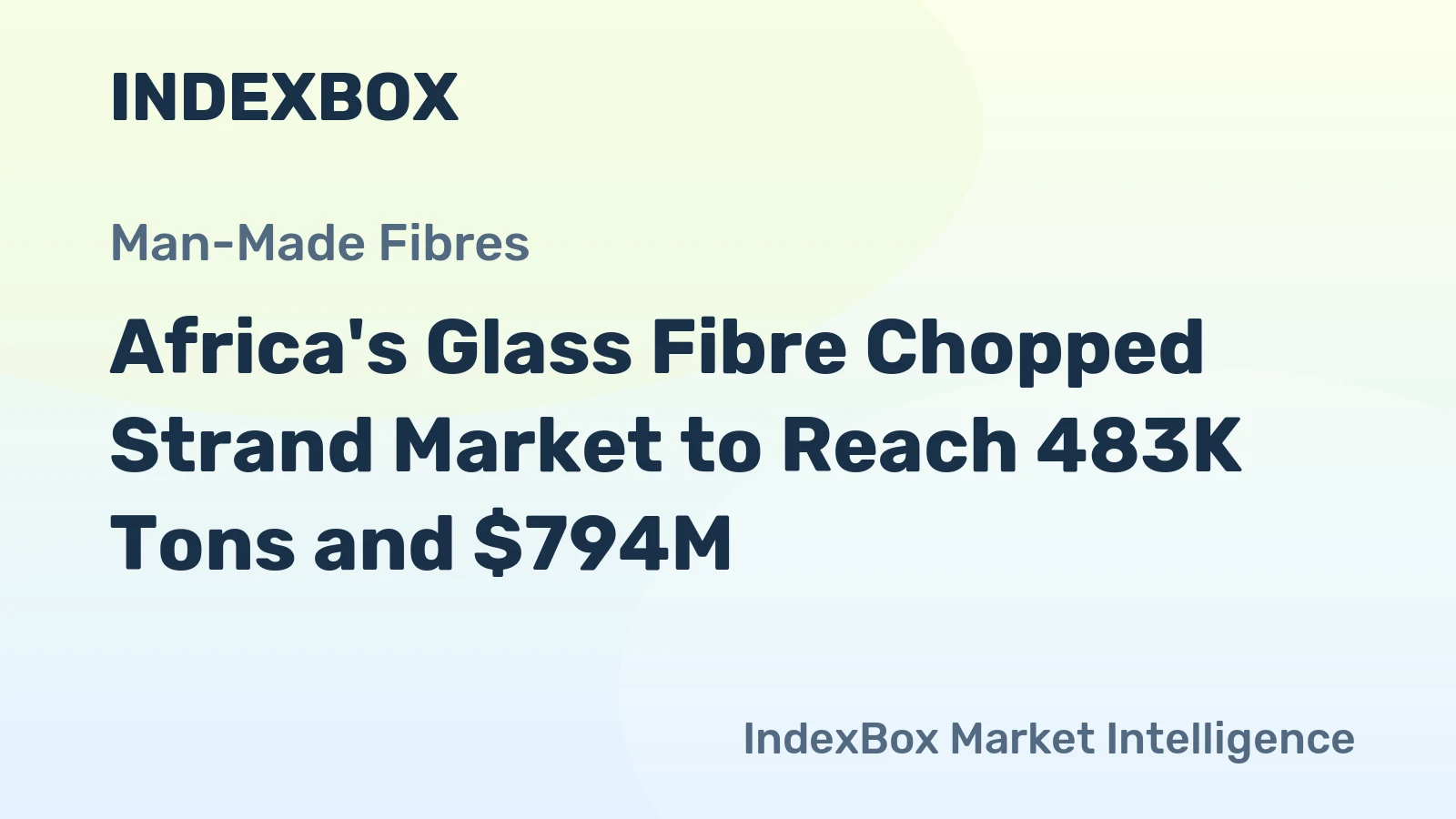 Africa's Glass Fibre Chopped Strand Market to Reach 483K Tons and $794M