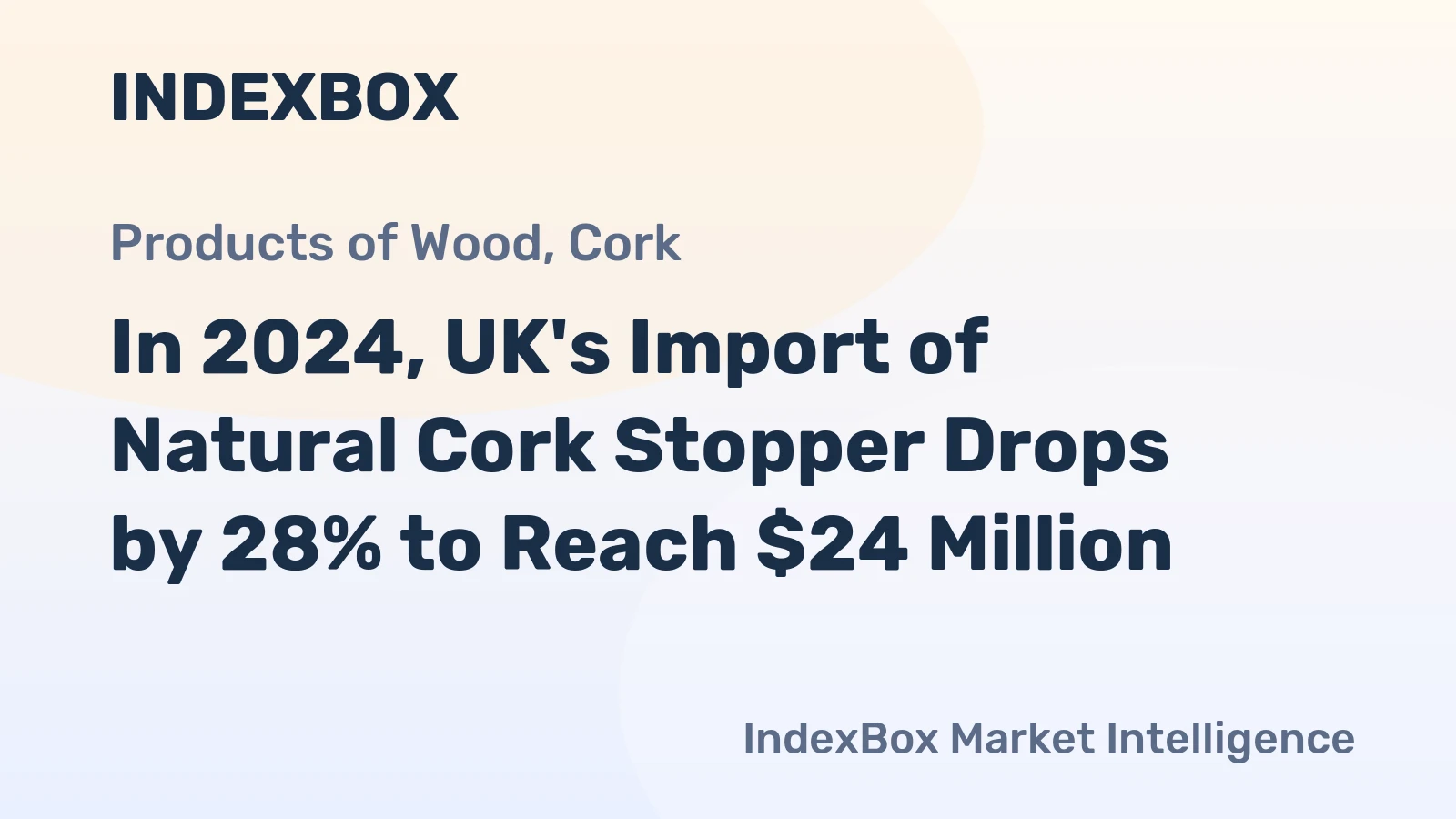 In 2024, UK's Import of Natural Cork Stopper Drops by 28% to Reach $24 Million