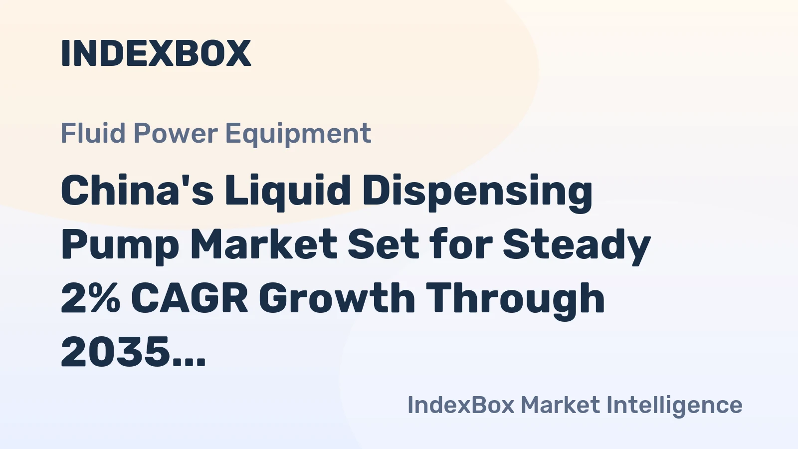 China's Liquid Dispensing Pump Market Set for Steady 2% CAGR Growth Through 2035