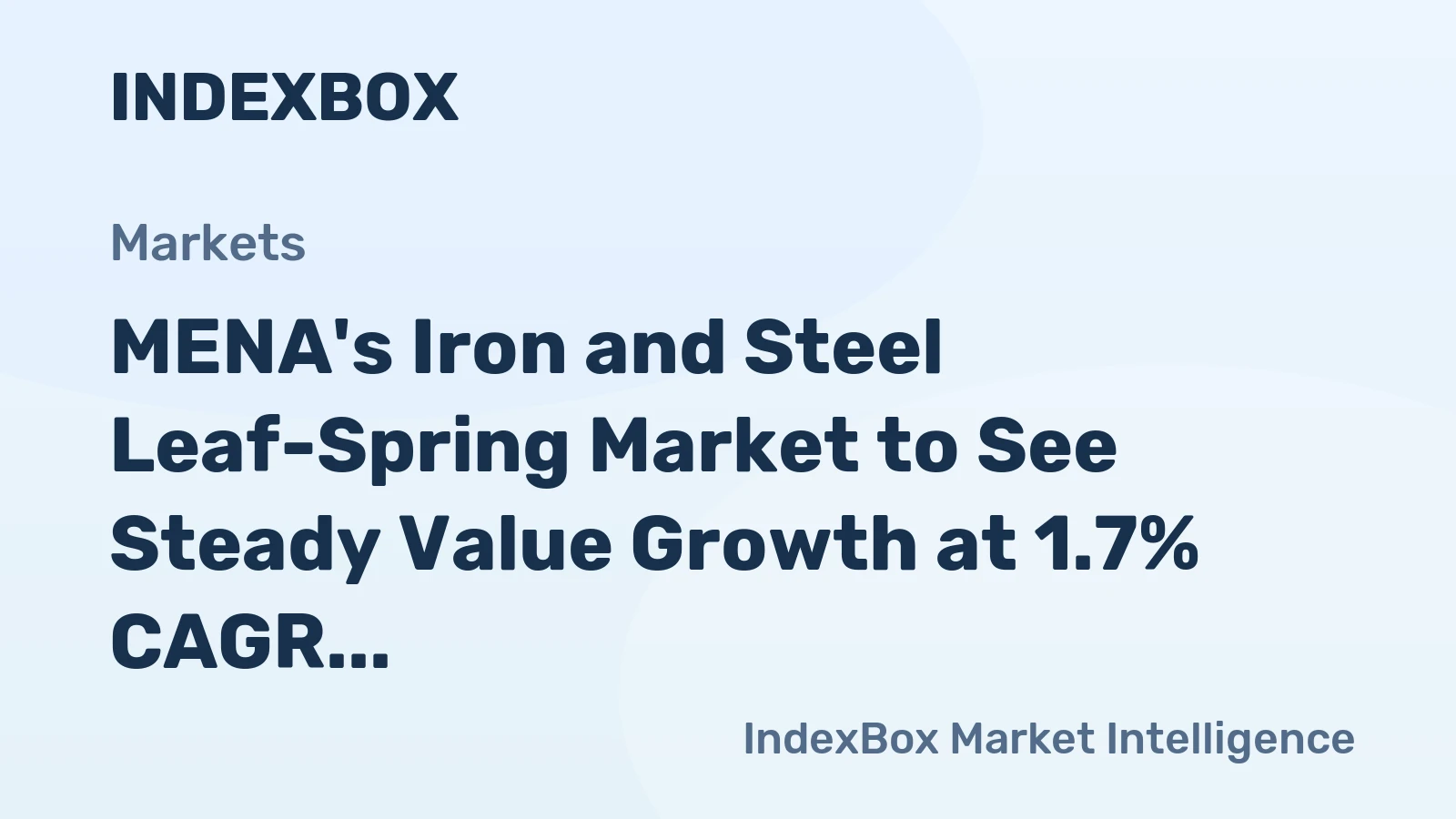 MENA's Iron and Steel Leaf-Spring Market to See Steady Value Growth at 1.7% CAGR Through 2035
