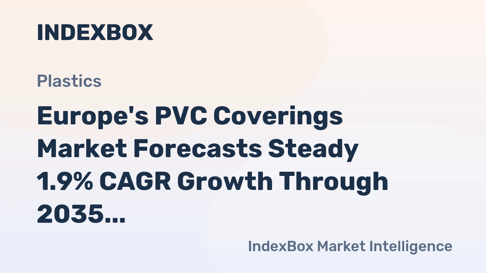 Europe's PVC Coverings Market Forecasts Steady 1.9% CAGR Growth Through 2035