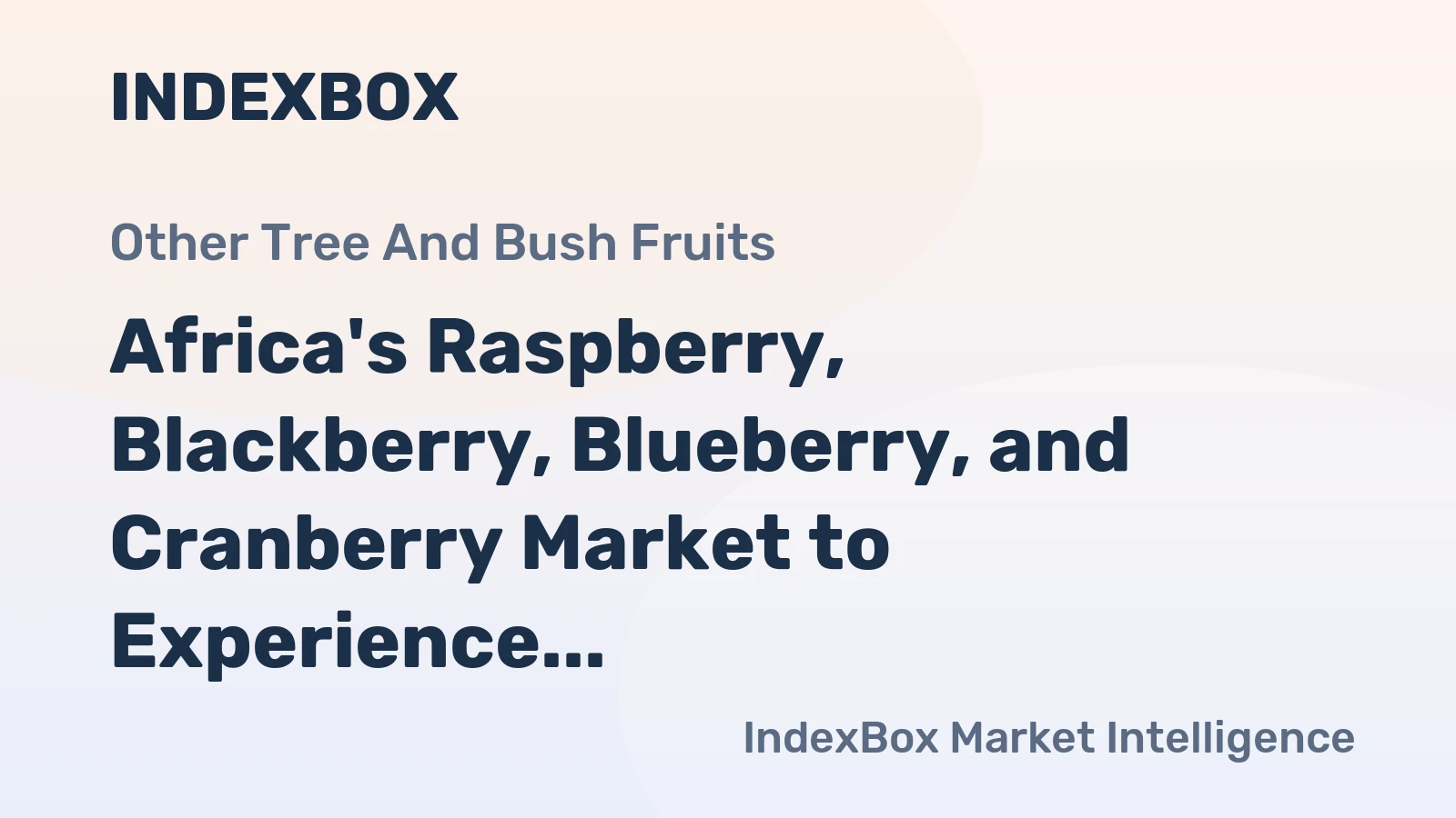 Africa's Raspberry, Blackberry, Blueberry, and Cranberry Market to Experience Slight Growth with +1.4% CAGR in Volume and +2.1% CAGR in Value from 2024-2035