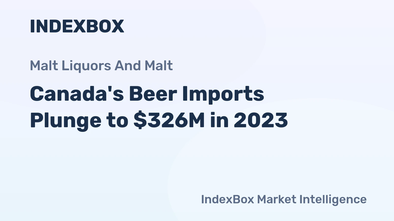 Canada's Beer Imports Plunge to $326M in 2023