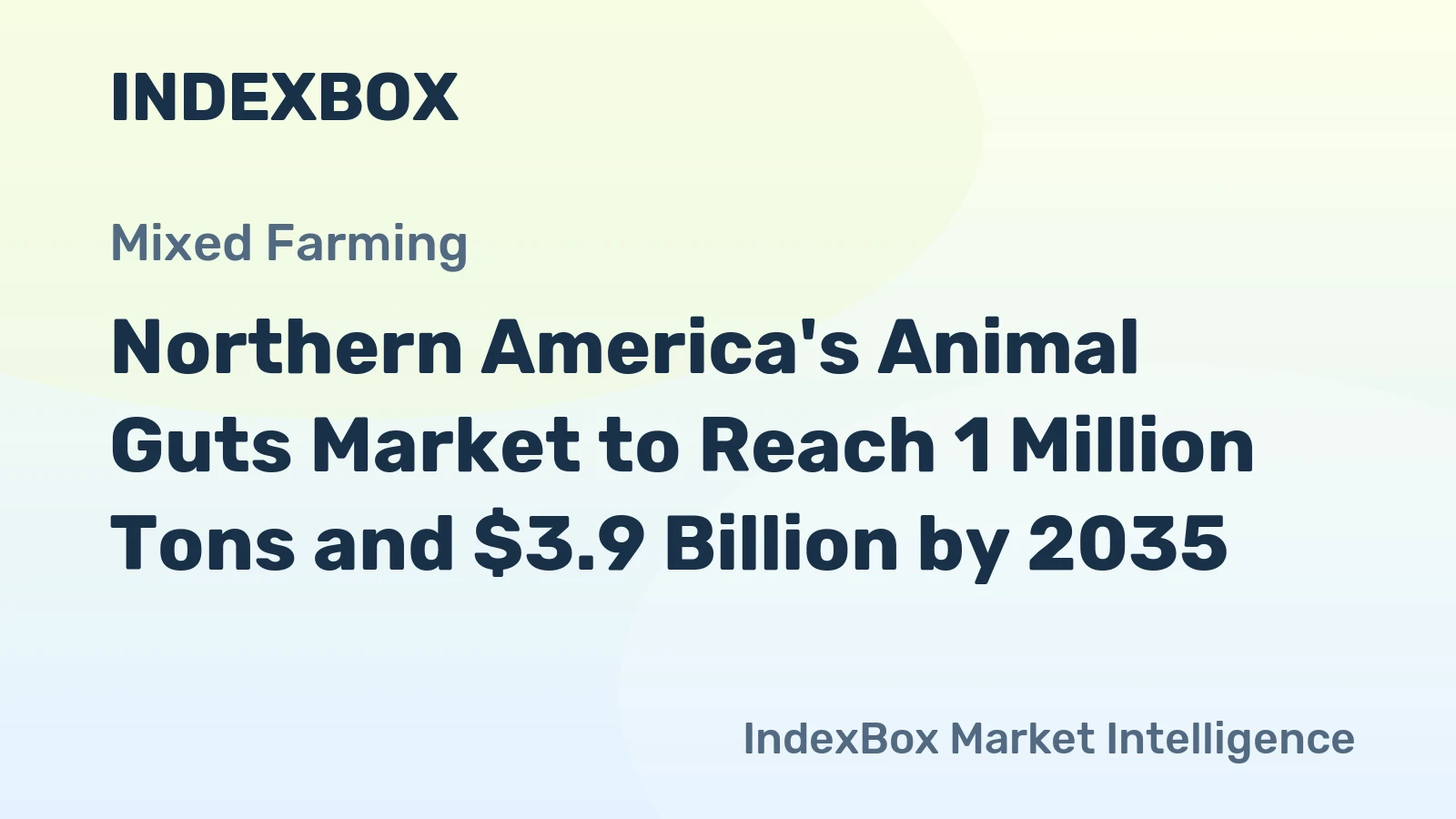 Northern America's Animal Guts Market to Reach 1 Million Tons and $3.9 Billion by 2035