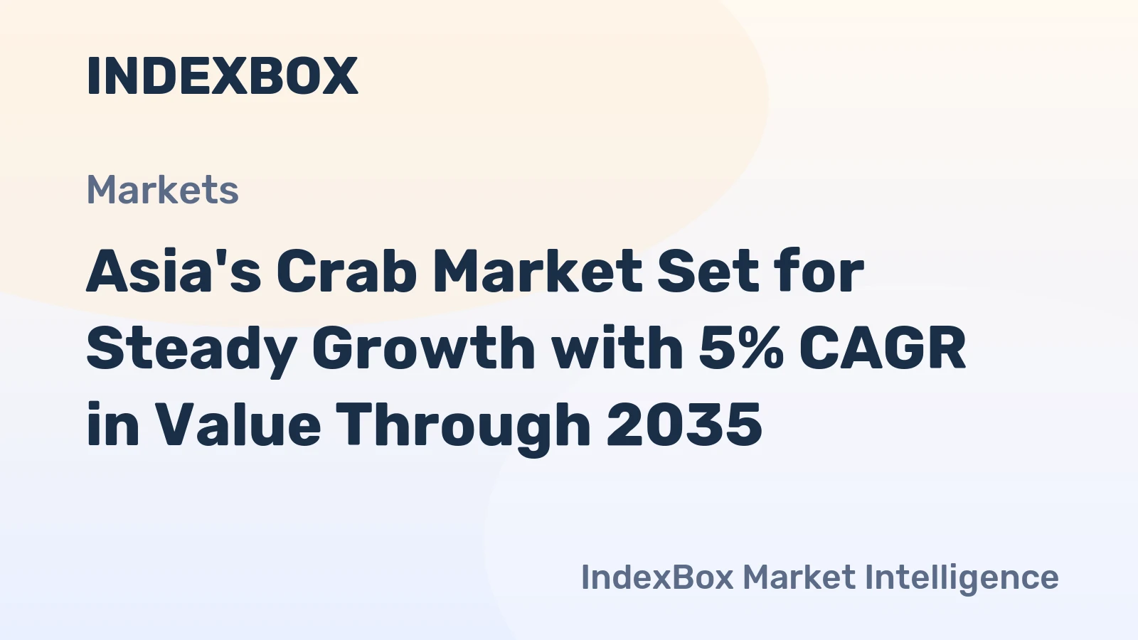 Asia's Crab Market Set for Steady Growth with 5% CAGR in Value Through 2035