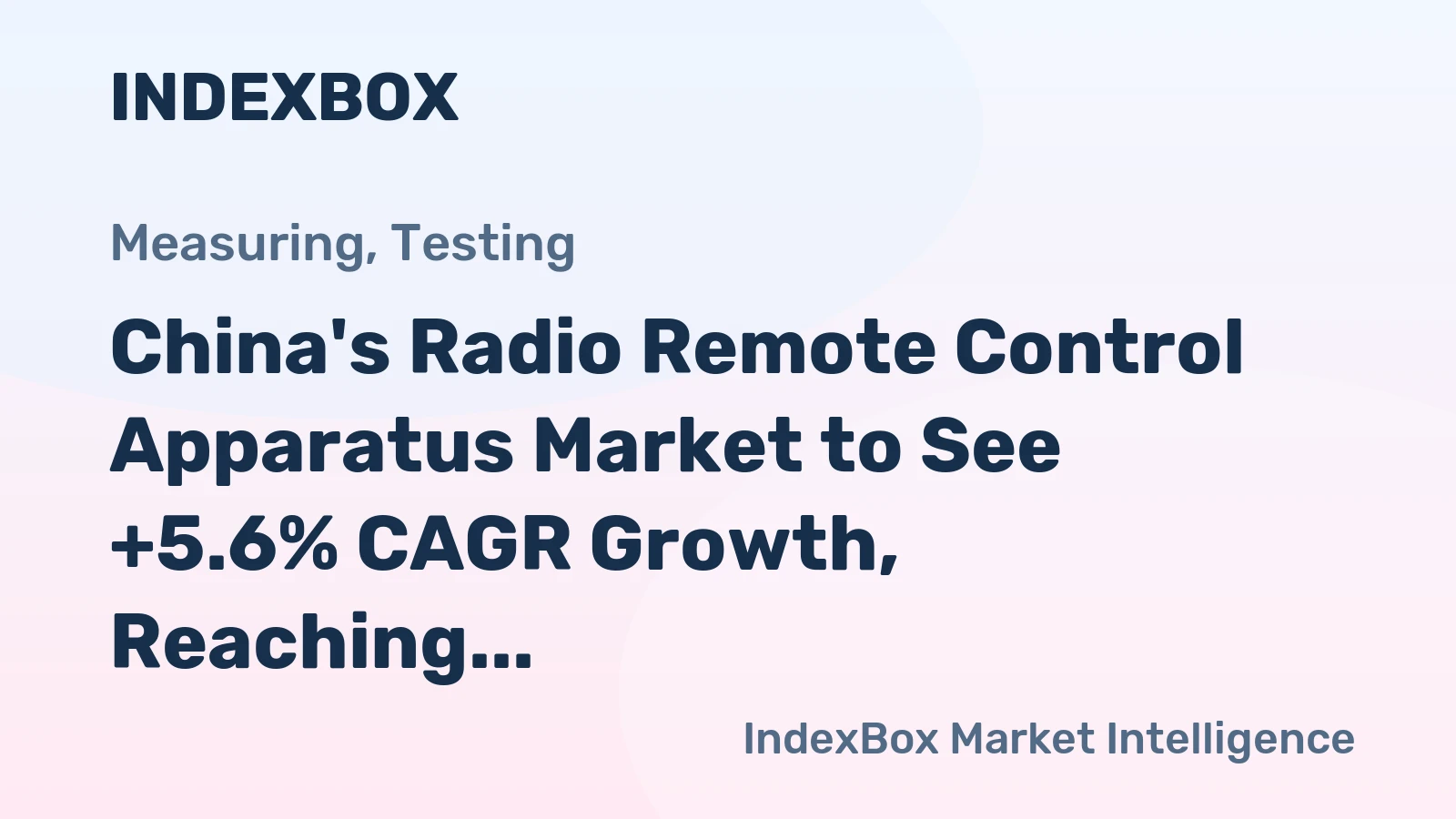China's Radio Remote Control Apparatus Market to See +5.6% CAGR Growth, Reaching 123M Units by 2035