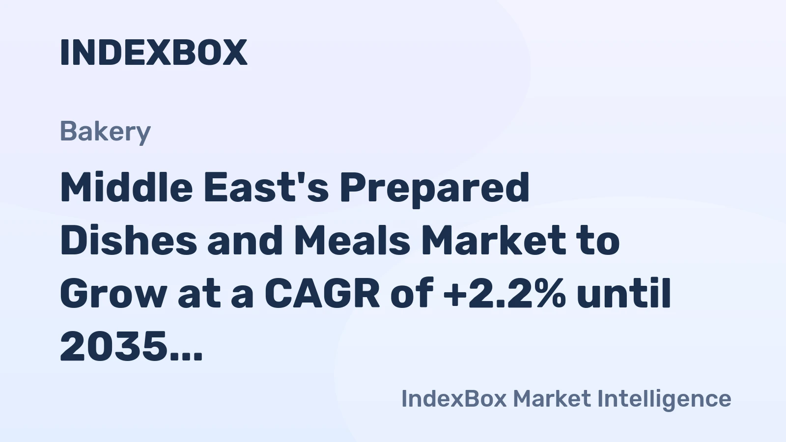 Middle East's Prepared Dishes and Meals Market to Grow at a CAGR of +2.2% until 2035, reaching $12.4B in value