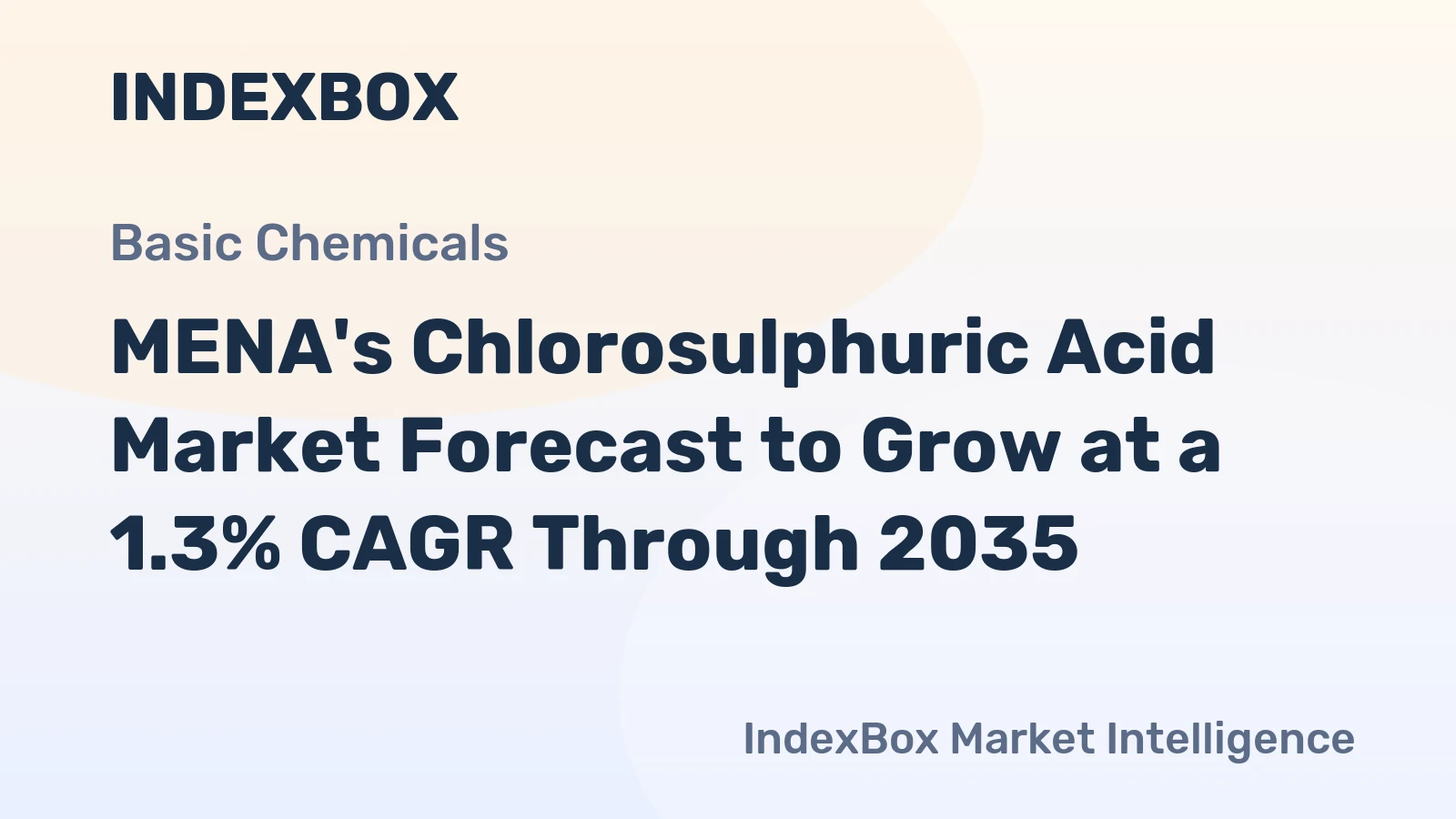 MENA's Chlorosulphuric Acid Market Forecast to Grow at a 1.3% CAGR Through 2035