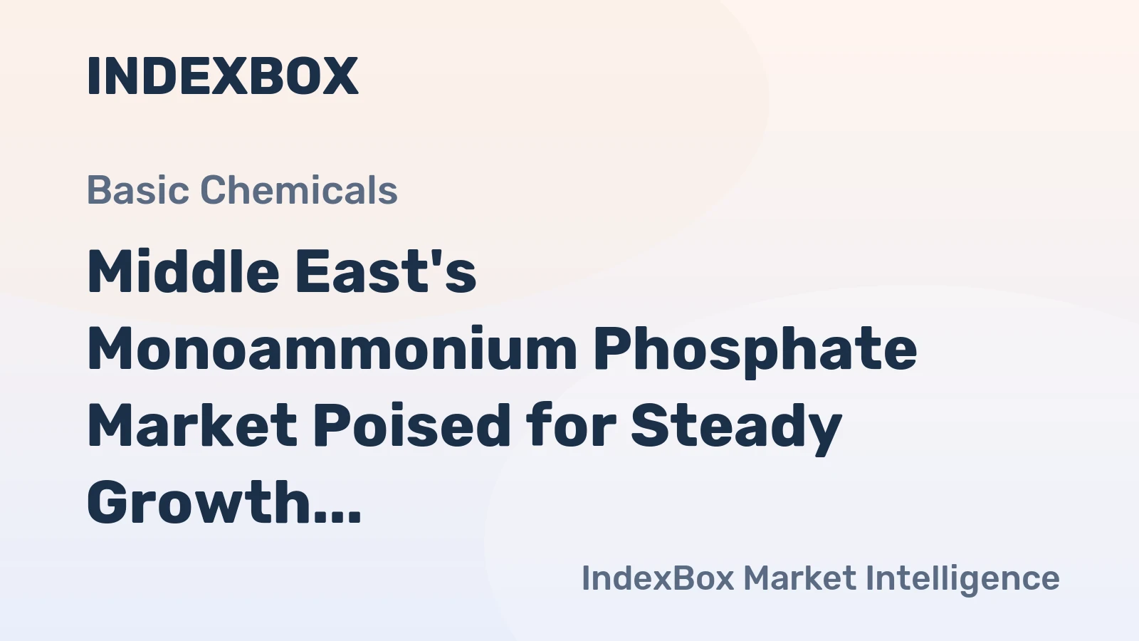 Middle East's Monoammonium Phosphate Market Poised for Steady Growth With 24% Value CAGR Through 2035