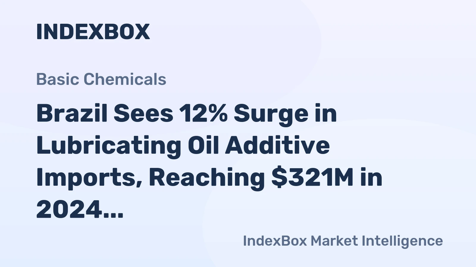 Brazil Sees 12% Surge in Lubricating Oil Additive Imports, Reaching $321M in 2024