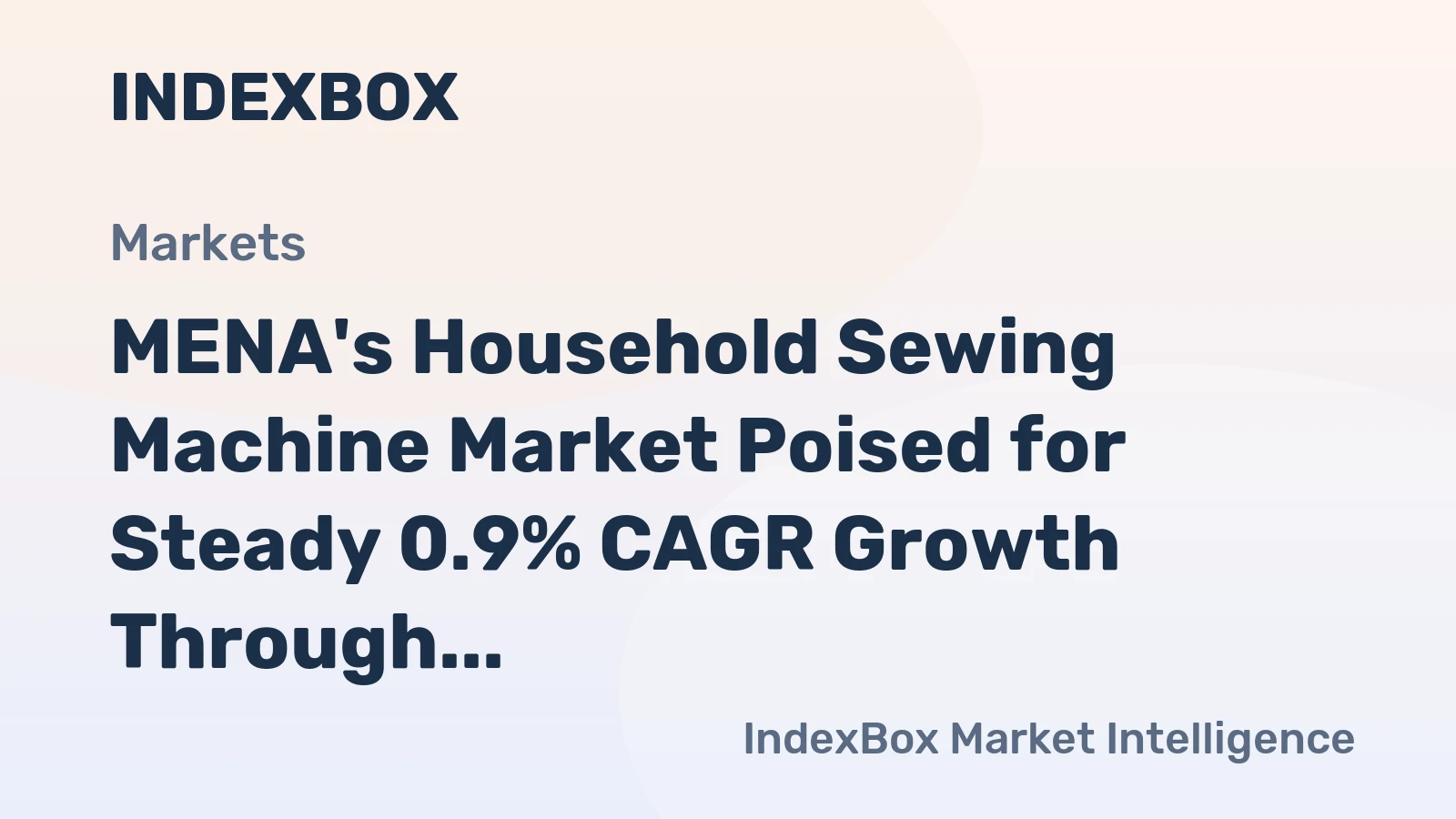 MENA's Household Sewing Machine Market Poised for Steady 0.9% CAGR Growth Through 2035
