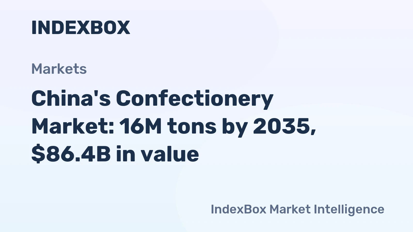 China's Confectionery Market: 16M tons by 2035, $86.4B in value