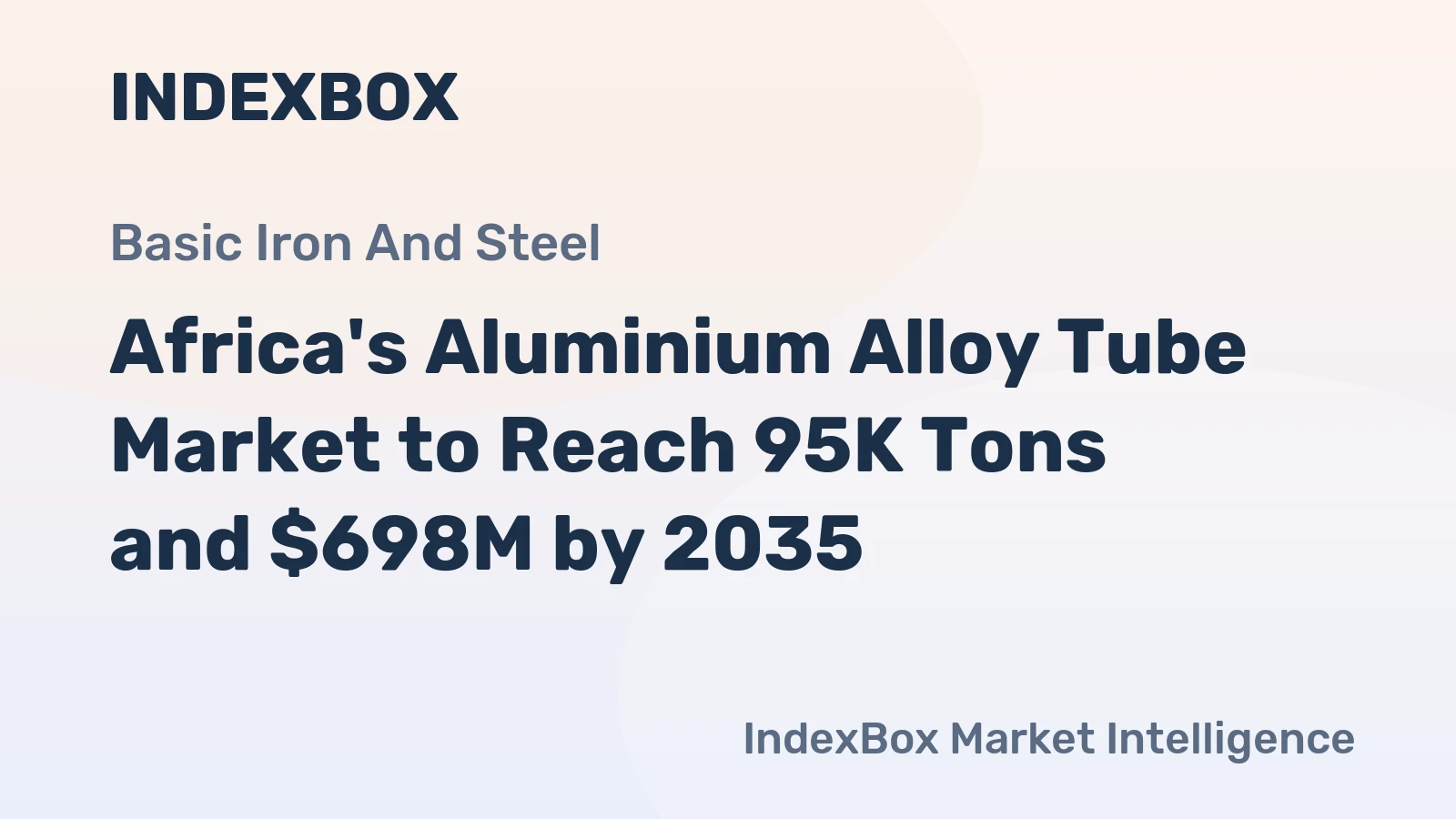 Africa's Aluminium Alloy Tube Market to Reach 95K Tons and $698M by 2035