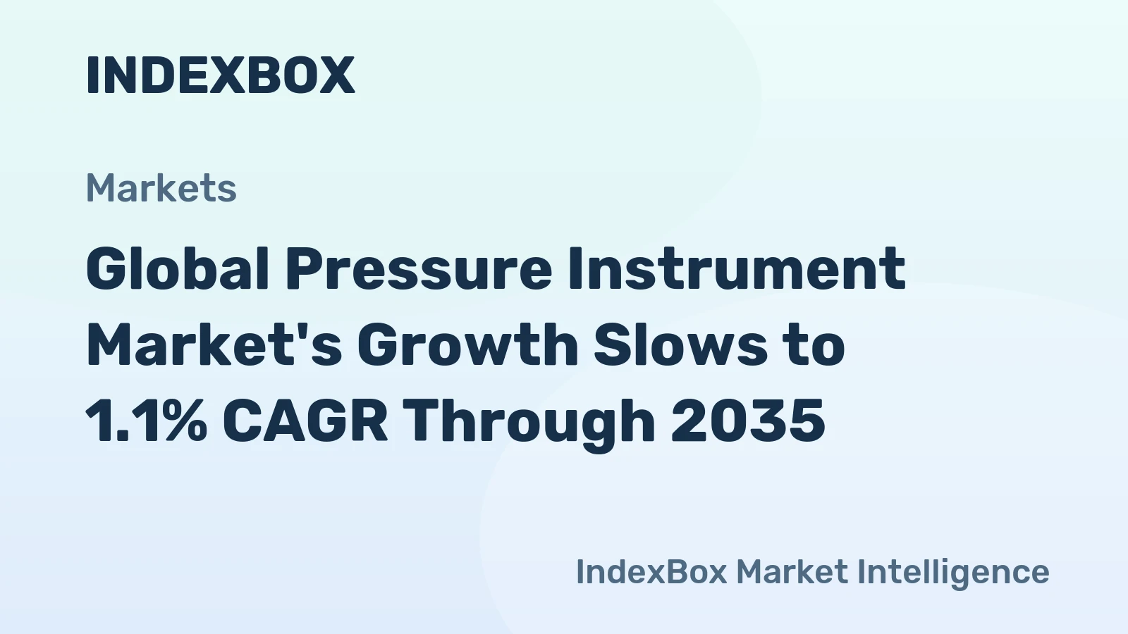 Global Pressure Instrument Market's Growth Slows to 1.1% CAGR Through 2035