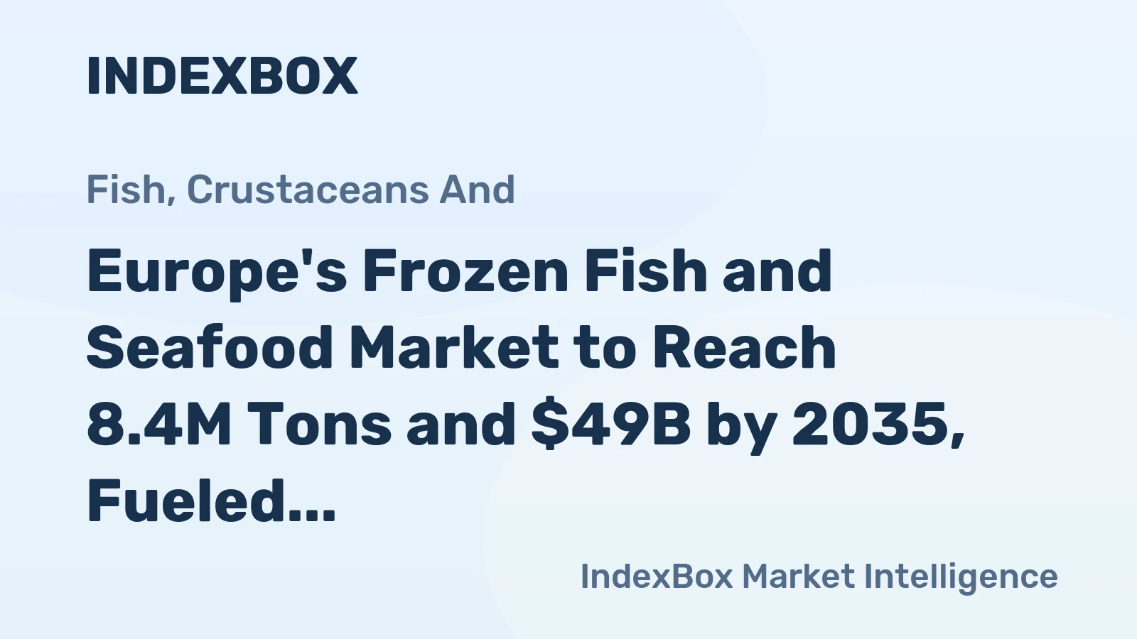 Europe's Frozen Fish and Seafood Market to Reach 8.4M Tons and $49B by 2035, Fueled by Growing Demand