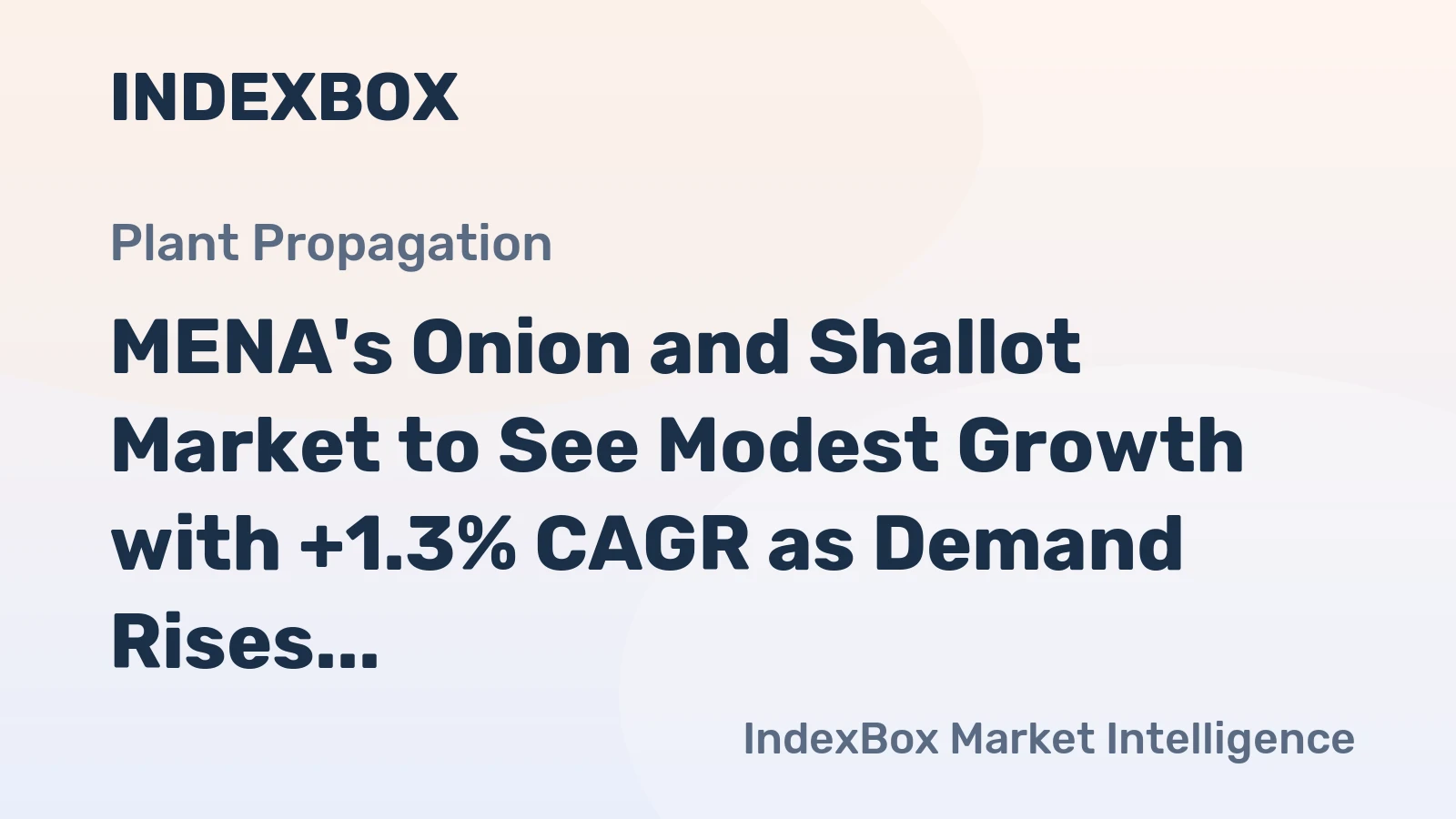 MENA's Onion and Shallot Market to See Modest Growth with +1.3% CAGR as Demand Rises