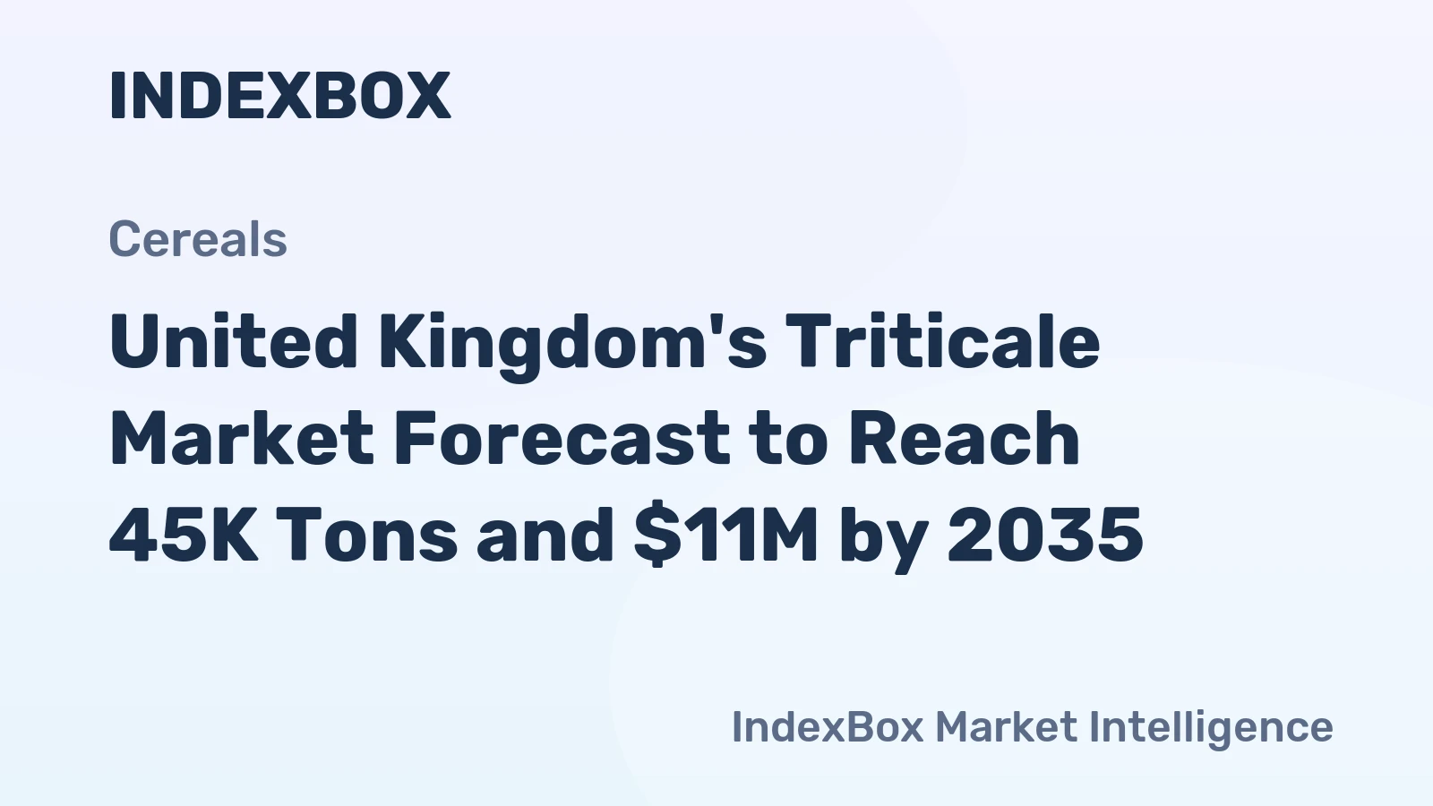 United Kingdom's Triticale Market Forecast to Reach 45K Tons and $11M by 2035