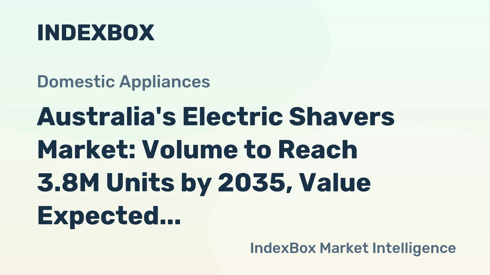 Australia's Electric Shavers Market: Volume to Reach 3.8M Units by 2035, Value Expected to Reach $39M