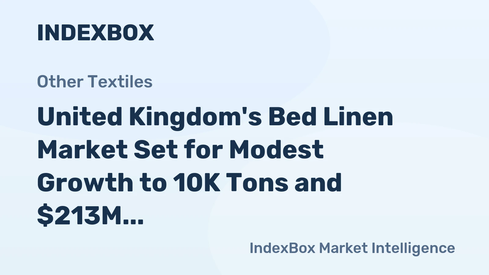 United Kingdom's Bed Linen Market Set for Modest Growth to 10K Tons and $213M in Value